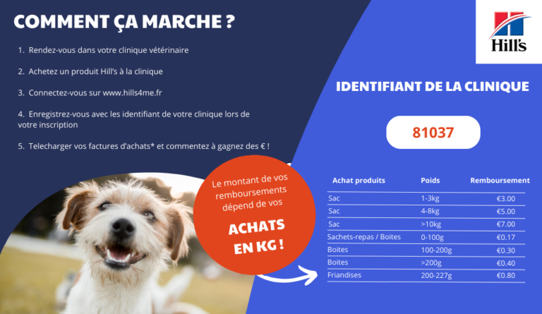 FIDÉLITÉ HILL’S – Bienvenue à la Clinique Vétérinaire Robin Lejeune